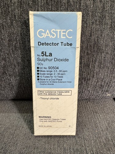 GASTEC 5La SULPHUR DIOXIDE 0.5-60PPM GAS DETECTION TUBE | eBay