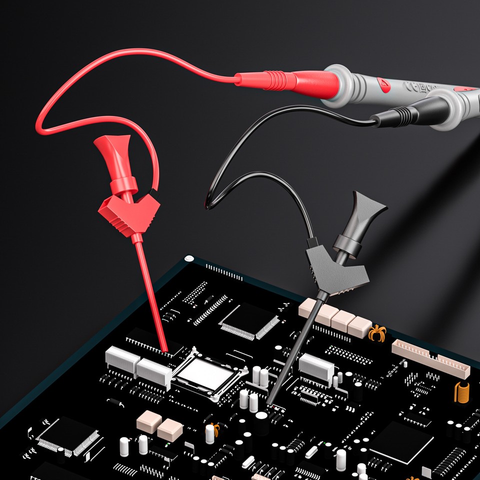 Silicone Multimeter Test Leads Kit 33PCS with Replaceable Wire Piercing ...