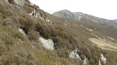 Photo 6x4 Craggy ground, Meall Uaine Tenandry A steep area of the ...