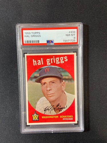 Beautiful pack fresh 1959 Topps PSA 8 #434 Hal Griggs | eBay