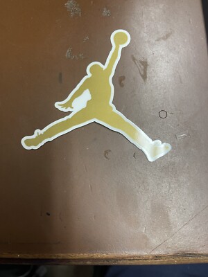 AIR JORDAN GOLD DECAL JUMPMAN STICKER | eBay