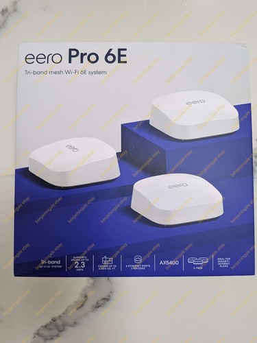 eero Pro 6E Tri-Band AXE5400 Wi-Fi 6E Router Mesh System - White (3 ...