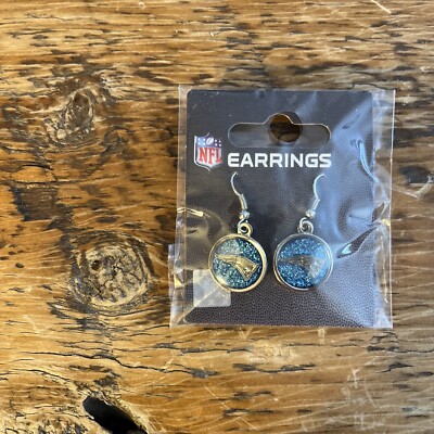 NFL New England Patriots Emblem Glitter Dangle Earrings, BRAND NEW WITH ...