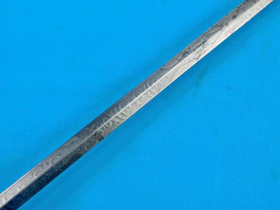 Antique US Model 1860 Springfield Armory SA Officer's Engraved Sword w ...