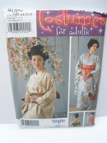 Simplicity 4080 Misses Costume Pattern Japanese Kimono Size 6 8 10 12 ...