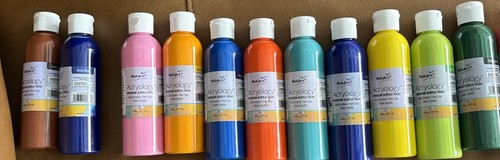 RichArt Acryology Premium Acrylic Paint Lot of 12 Colors each 6fl oz ...