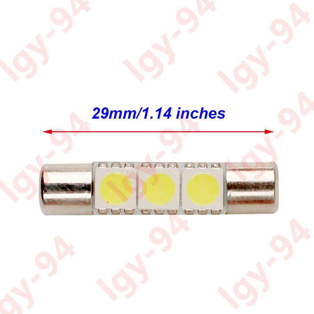 4 x White LED 6614F 6641 TS-14V1CP F30-WHP Fuse Visor Vanity Mirror ...