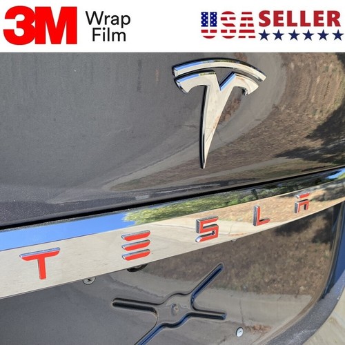 Tesla Model S / Model X Tailgate Trunk Badge Letters 3M Decal Sticker ...