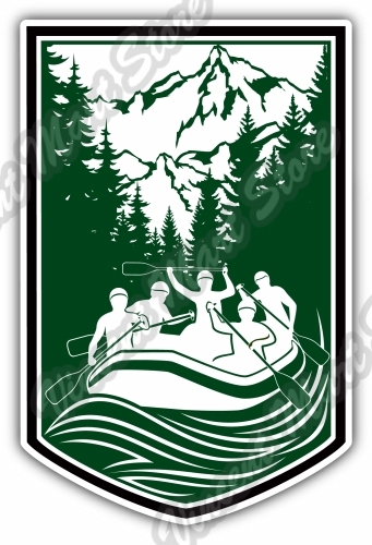 White Water Rafting River Raft Whitewater Car Bumper Vinyl Sticker ...