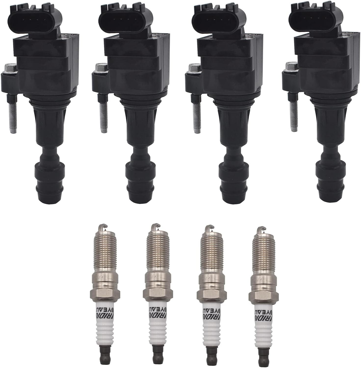 4x Ignition Coils Pack and Spark Plugs for Chevy Malibu Equinox HHR ...