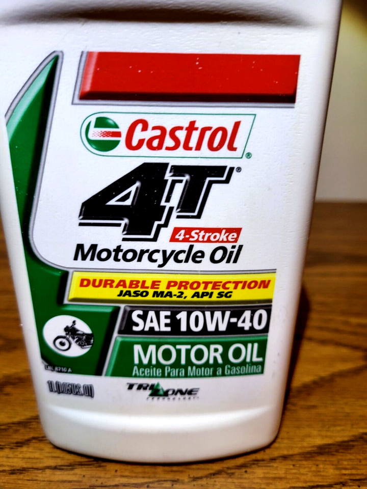 Castrol 4T Motorcycle Oil 1qt. 4 Stroke SAE 10W-40 Motor Oil | eBay