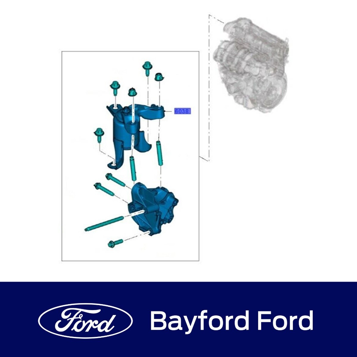 GENUINE FORD FIESTA ST WZ WS ENGINE SUPPORT INSULATOR 16V ENGINES ...