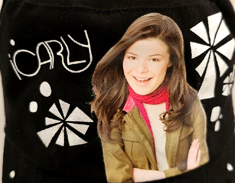 2009 iCarly Nickelodeon Girls Hat/Cap w/ Rhinestone Bling Black inside ...