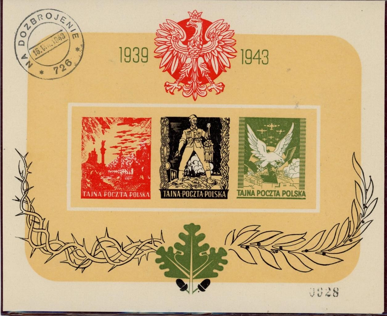 Poland WW2 1944-54 TAJNA POCZTA Warszawy Uprising sheet 1939-43 for ...