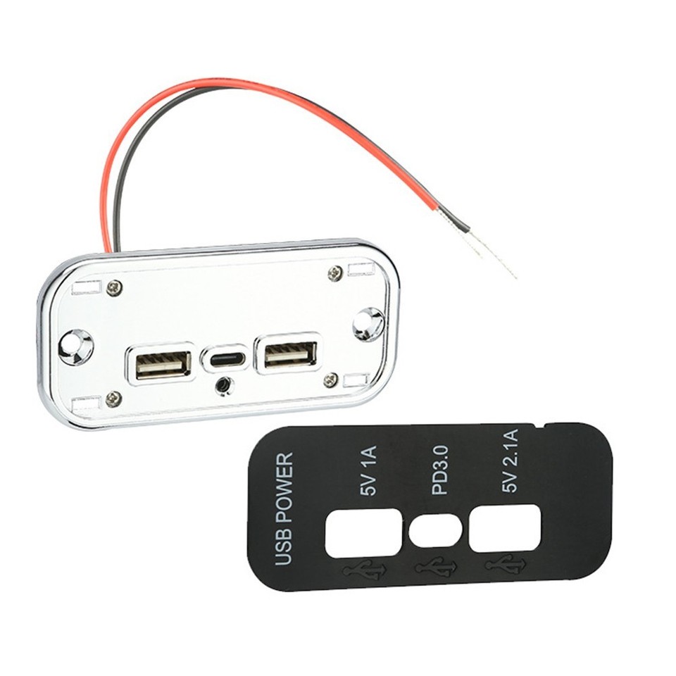 Brand New Car Charger Socket Power Adapter 12-24V 18W Blue LED ...