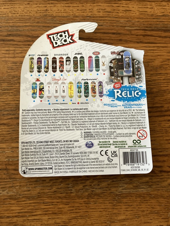 Tech Deck RELIC Series ULTRA RARE THANK YOU Torey Pudwill Fingerboard ...