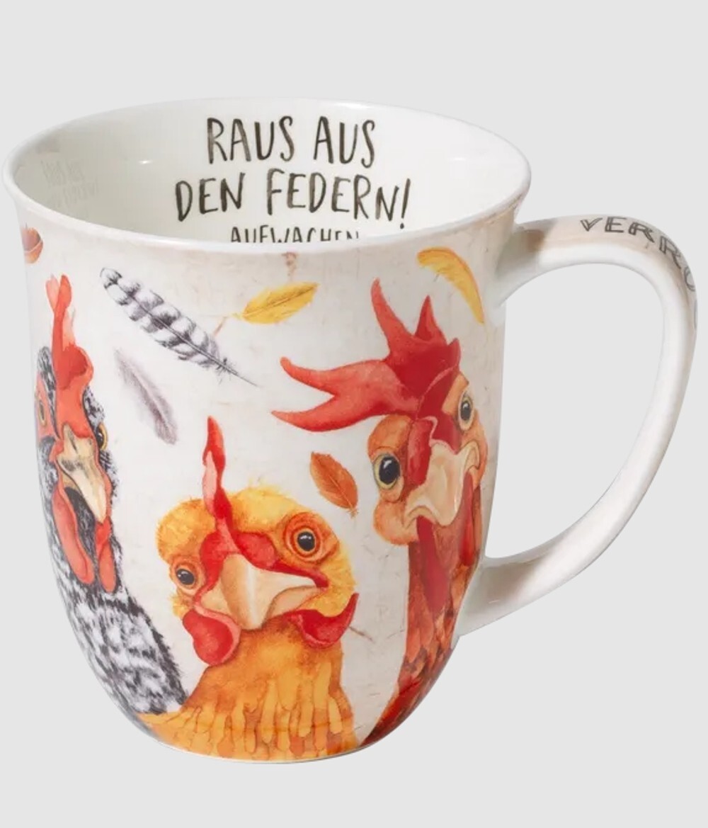 Tasse Verrückte Hühner Jumbo Becher 0,4 L Fine Bone