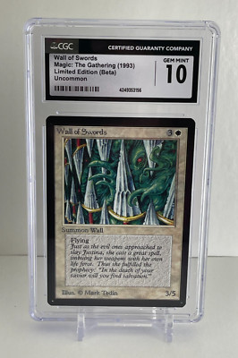Wall of Swords 1993 Beta / Limited Set | CGC 10 GEM MINT | Legacy MTG ...
