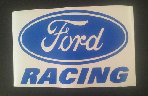 Ford Racing blue vinyl cut sticker / decal 200mm x 130mm 76783016996 ...