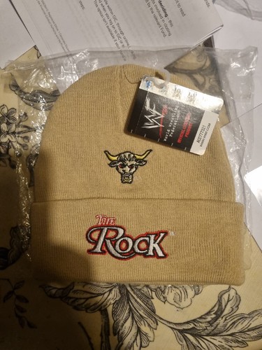 The Rock WWE WWF Official Embroidered Logo Beanie Hat (RARE) | eBay