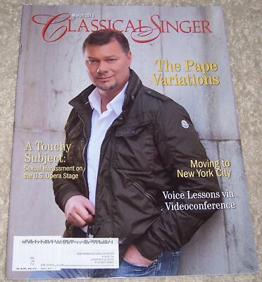 Classical Singer Magazine March 2013 The Pape Variations opera | eBay