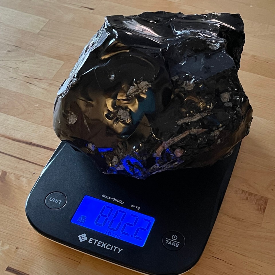 Huge Gorgeous 8.0 Pound Rough Obsidian Stone Chunk. Natural Crystal ...