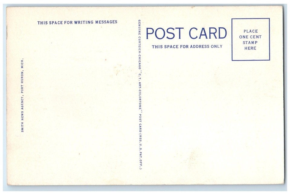 c1940 Blue Water International Bridge Huron Michigan Sarnia MI Vintage ...