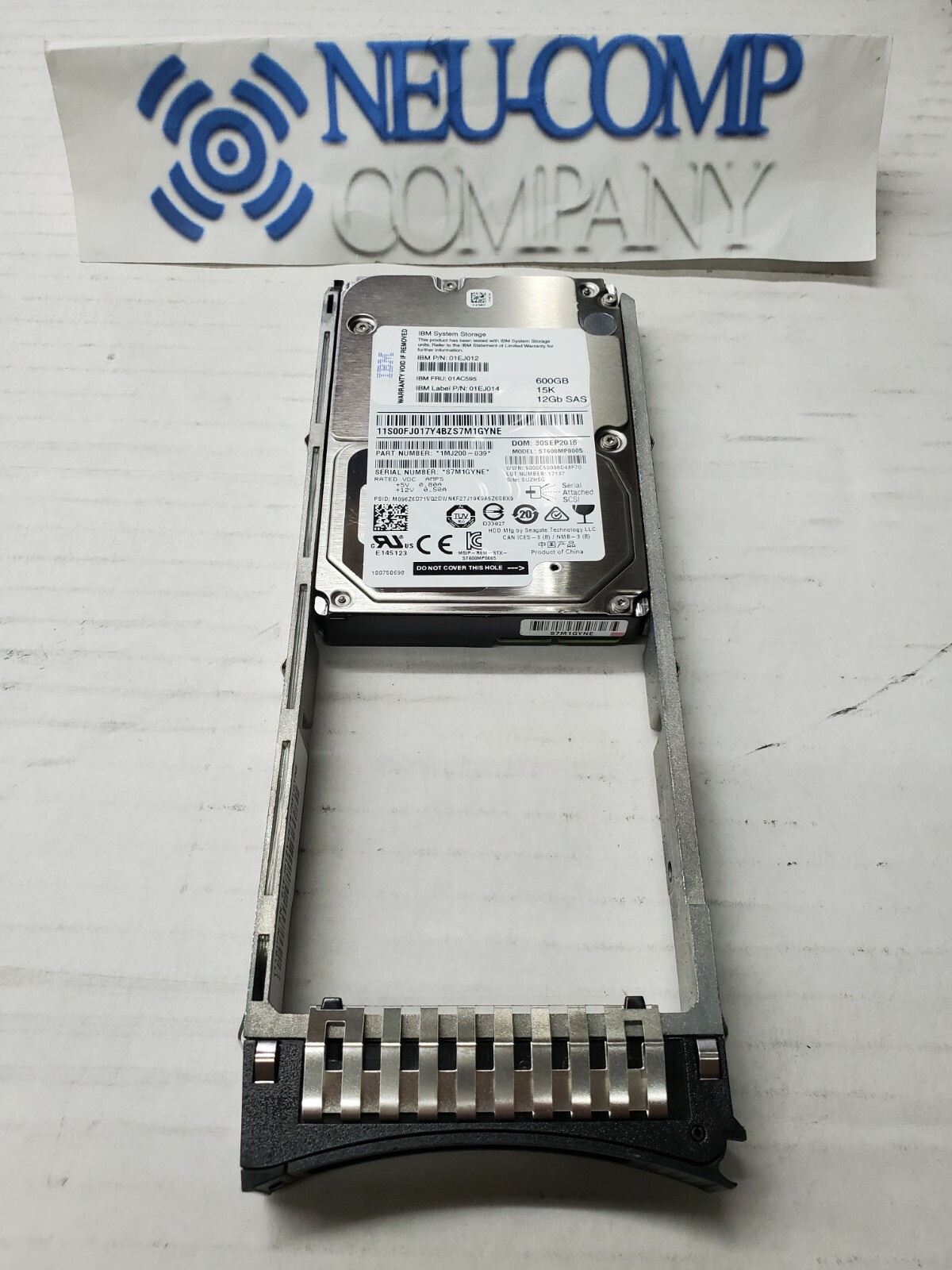 IBM 2078-AC58 V5000 Gen2 Storwize 600GB 15K 12GB SAS SFF HDD 01AC595 ...