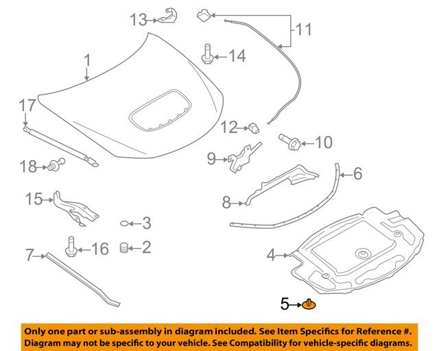 Subaru 909207031 Genuine OEM Factory Original Insulator Clip for sale ...