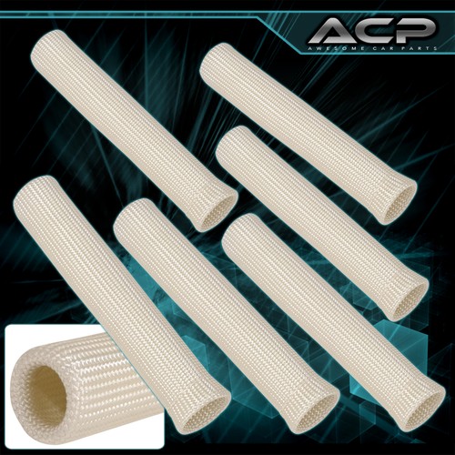 Universal 6-Pc Slip On Spark Plug Wire Heat Sleeve Insulation Wrap ...