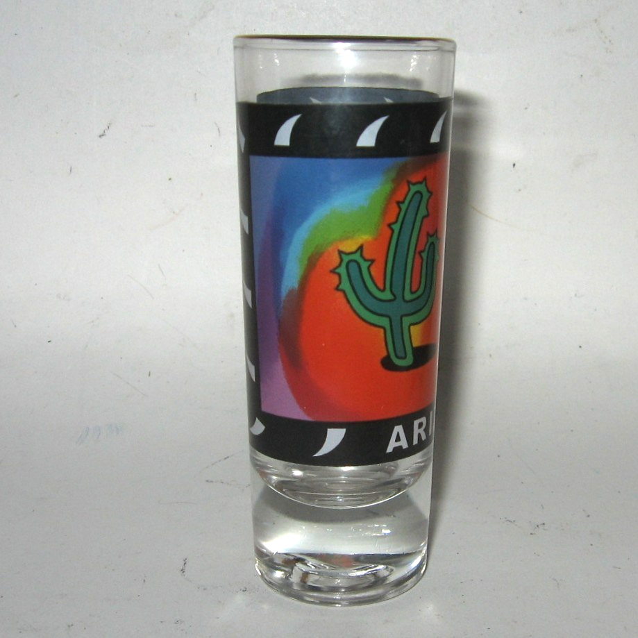 Arizona Souvenir Tall Shot Glass Saguaro Cactus Sunshine | eBay