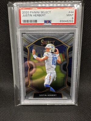 2020 Panini Select Premier Level #144 Justin Herbert RC Rookie Card PSA ...