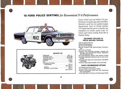 Metal Sign - 1963 Police Sentinel Police Car - 10x14 Inches | eBay