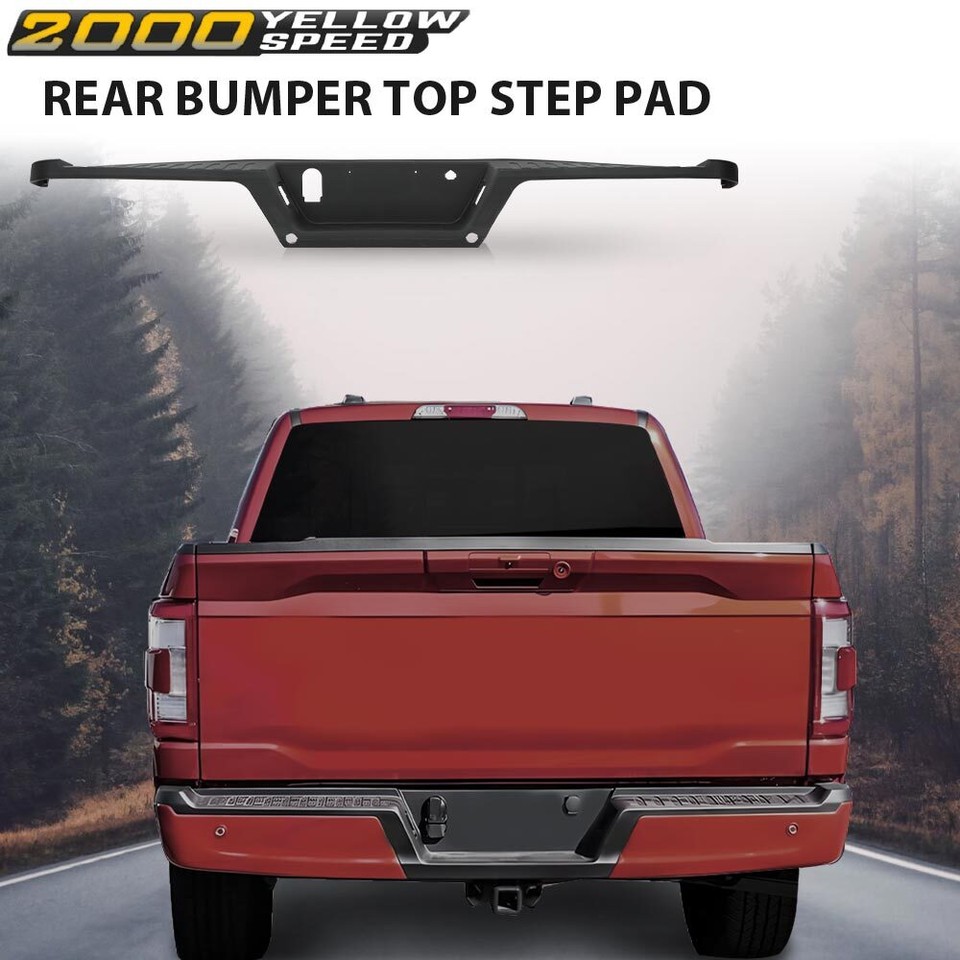 Rear Bumper Top Step Pad Cover w/ Tow and Park Aid Fit For Ford 2015 ...