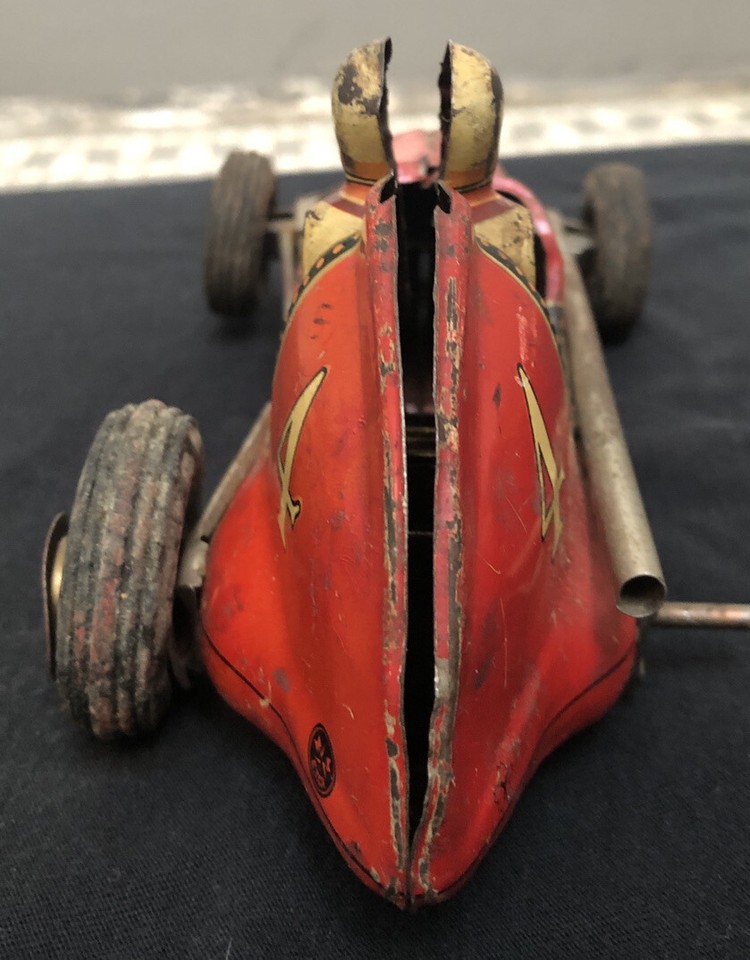 Yonezawa Tin Friction TOMY CHAMPION MIDGET RACER #4 Toy RACE CAR Japan ...