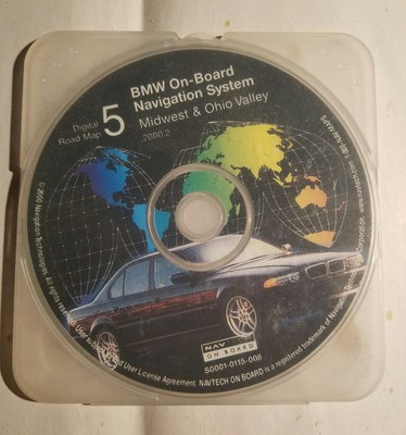 BMW NAVIGATION CD DIGITAL ROAD MAP DISC 5 MIDWEST OHIO VALLEY S0001 ...