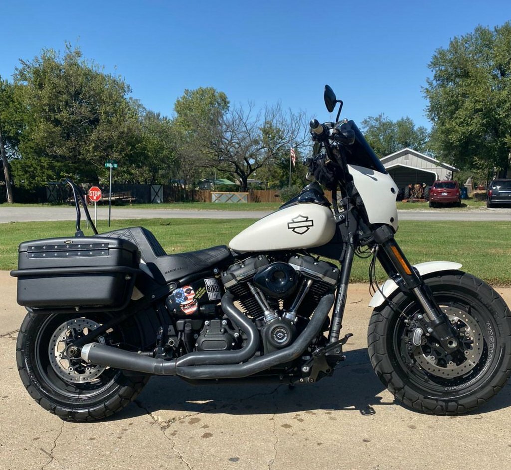 Harley Dyna Street Fat Bob Wide Super Glide FXR FXRP Police Saddlebags ...