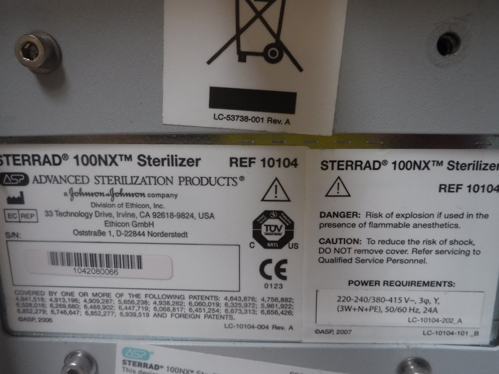 JOHNSON & JOHNSON ASP STERRAD 100NX Steriliser System | eBay
