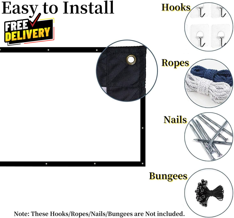 300 Inch Projector Screen Portable Outdoor Movie Screen Big Size ...