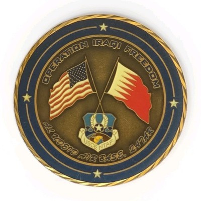 Operation Iraqi Freedom Al Udeid Air Base Qatar Challenge Coin ...