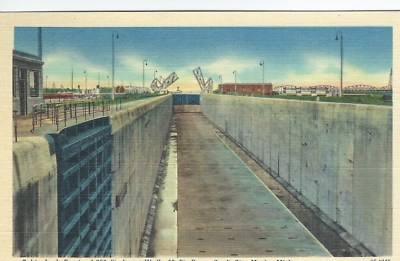 Sabin Lock Marie MI Postcard 1B Sabin Lock Empty Postcard | eBay