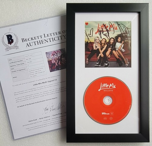 LITTLE MIX AUTOGRAPHED BECKETT BAS LOA COA BAND SIGNED MUSIC CD DISPLAY ...