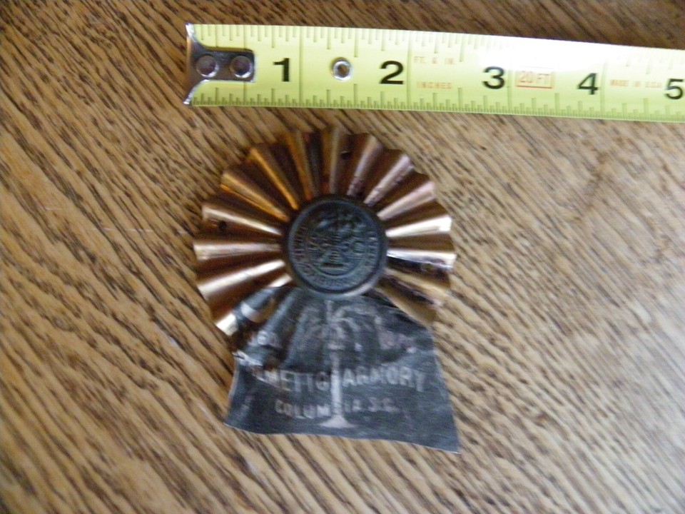 CIVIL WAR CONFEDERATE VETERANS SOUTH CAROLINA HAT COCKADE | eBay
