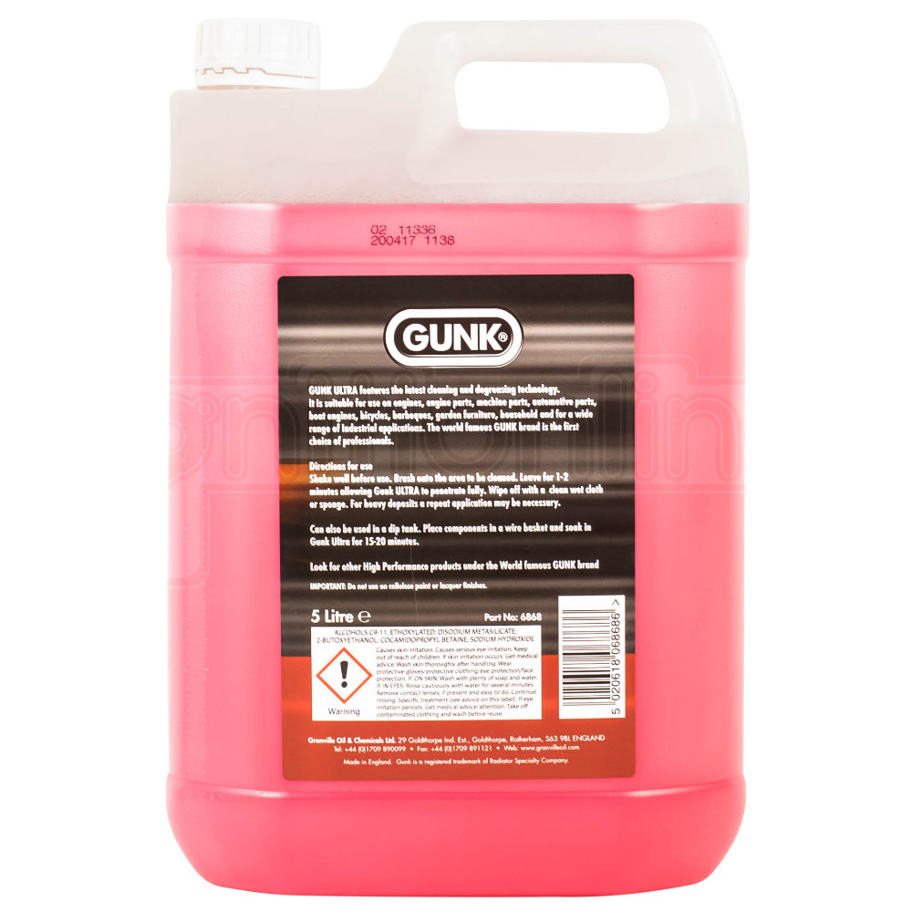 Gunk Ultra Engine Degreaser Spray Cleaner Car Grease Dirt Remover Brush ...
