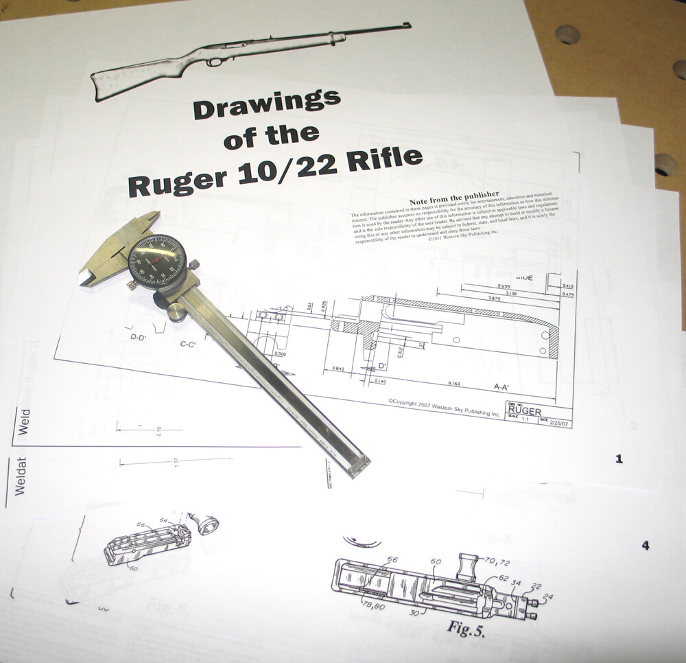 Ruger 10/22 Rifle Drawings Receiver Blueprints! | eBay
