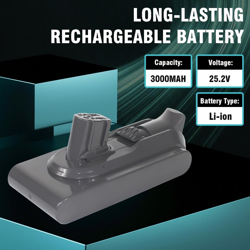 25.2V 3000mAh V12 Battery Replacement for V12 Detect Slim Vacuum ...