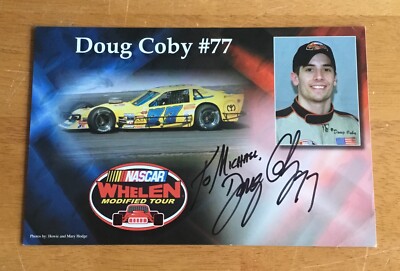 Doug Coby NASCAR Whelen Modified Tour Signed Autograph 2005 Hero Card ...