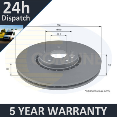 Fits Volvo XC60 2008- PV Front Brake Disc 31471034 31410568 31277342 ...