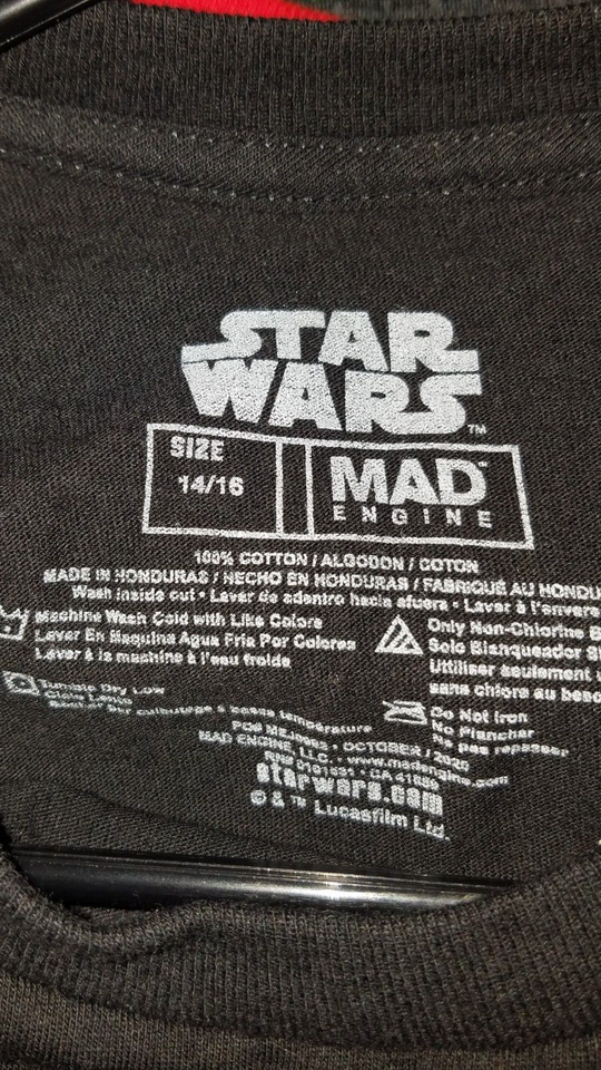 Star Wars Mad Engine Baby Yoda Youth Kids shirt Size XL 14-16 Snack and ...
