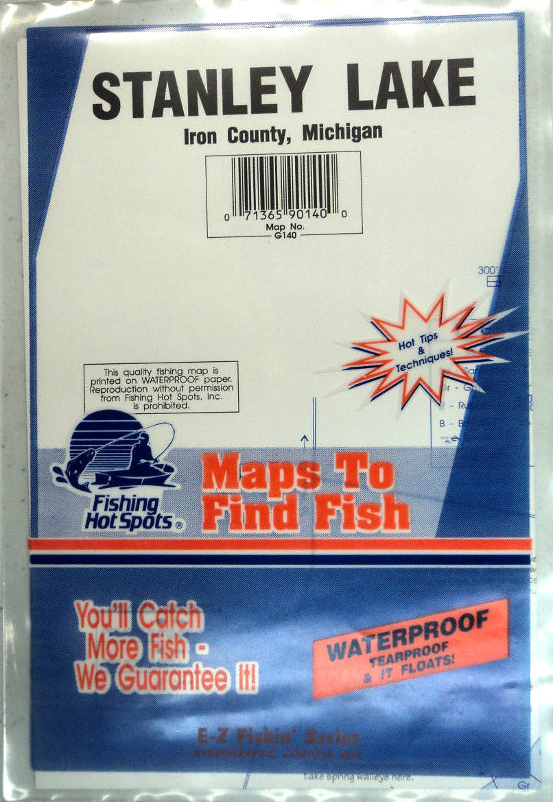 Stanley Lake (Michigan) Fishing Map, Waterproof, Depth Contours, Tips # ...